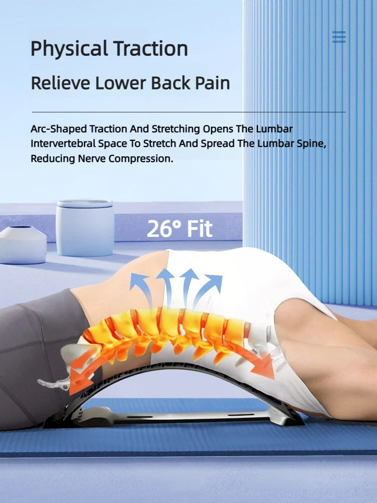 Back Massager Stretch Lumbar Support Relaxation Spine Pain Relief Vert ...